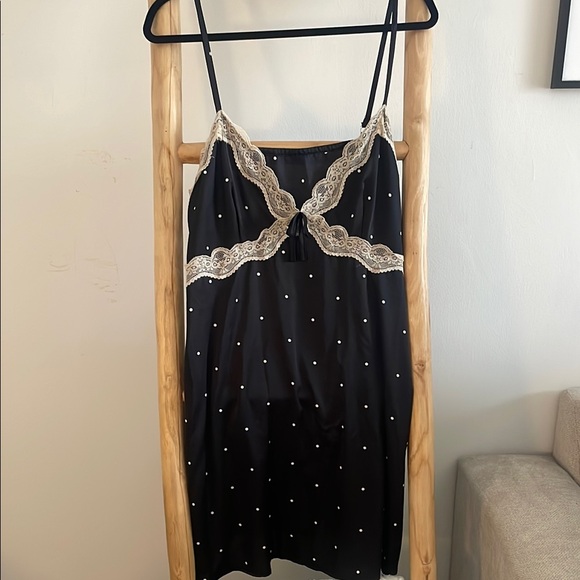 Cider | Dresses | Cider Lace Trim Slip Dress With Adjustable Straps ...